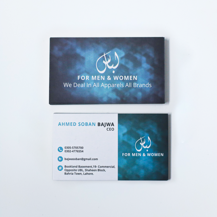 Matt Art Business Card (Front Back) | Daraz.pk