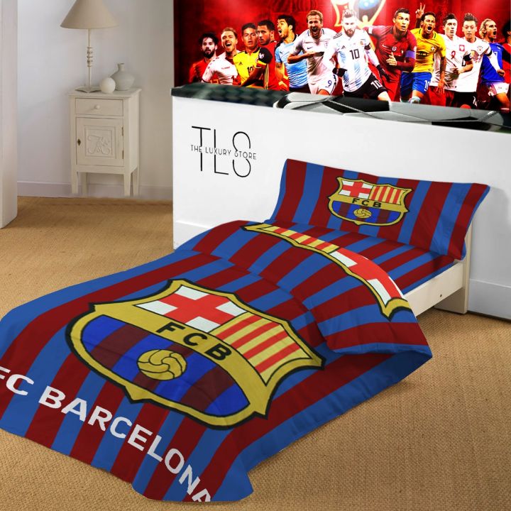 Fc Barcelona single size Quilt Cover with pillow cover-High Quality ...