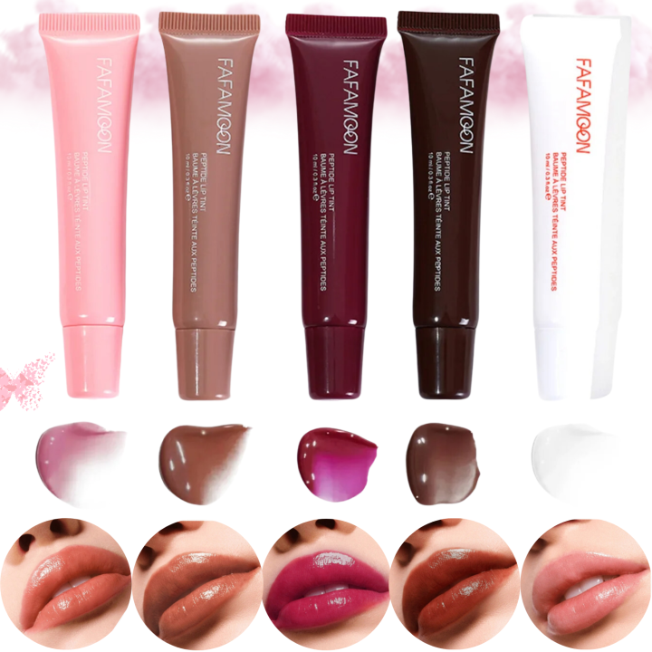 Lip Stain Lip Tint Lip Gloss, Peptide Lip Tint, FAFAMOON Peptide Lip ...