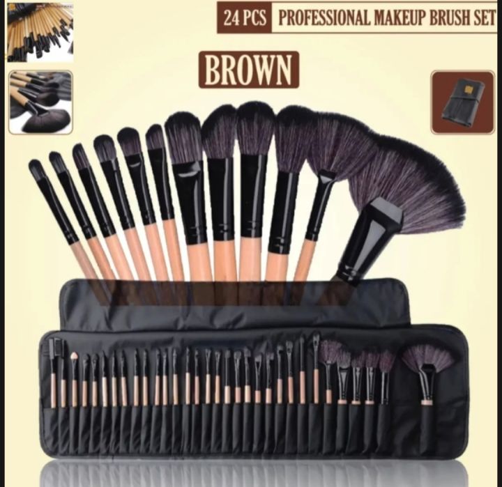 24-Piece Premium Makeup Brush Set for Flawless Application – High ...