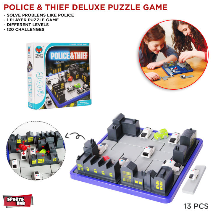 Police & Thief Board Game For 2 Players Strategy IQ Logic Game For Kids ...