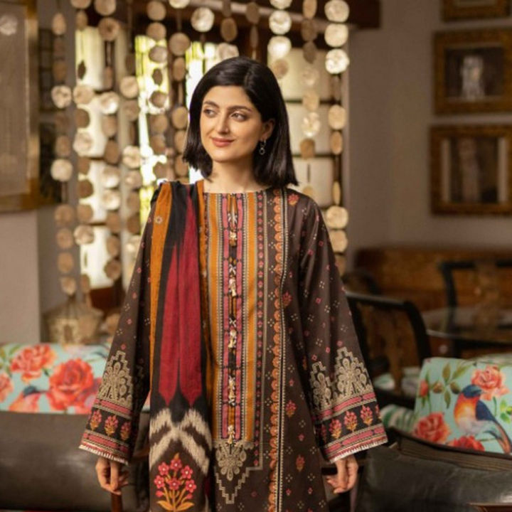 Sapphire Official 3 Piece Slub Lawn Unstitched for Women - Daraz ...