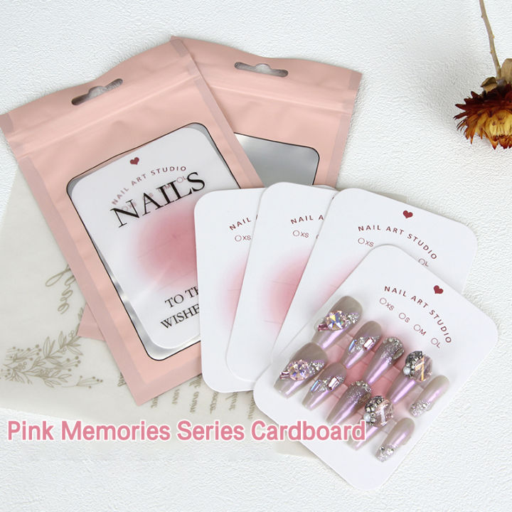 10Pcs Nail Display Fake Nails Card Decoration Storage Package For Press ...