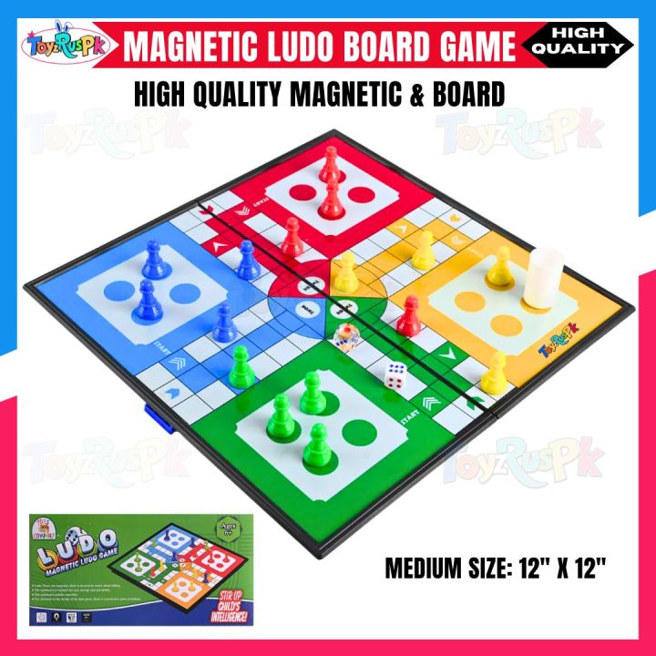Magnetic Ludo Game for Kids & Family | Folding Travel Ludo Board Game ...
