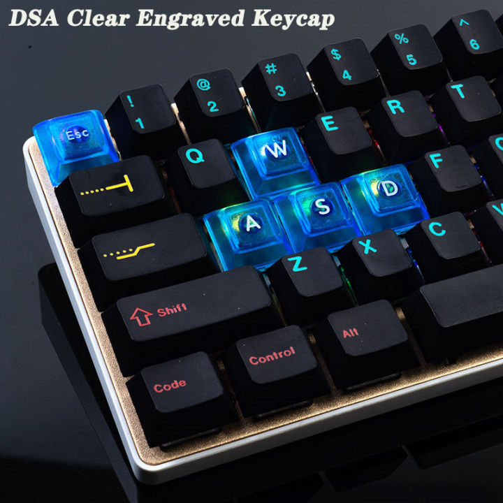 Transparent DSA Keycaps ABS Gaming Mechanical Keyboard Clear Cap ...
