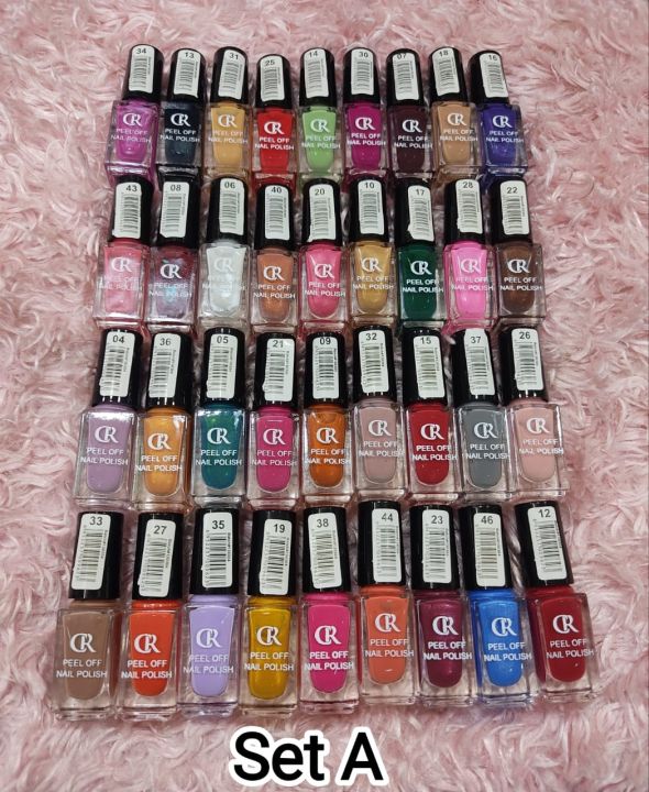Pack of 36/24/12 Peel Off Nail Paints All Different Colors Dark And ...