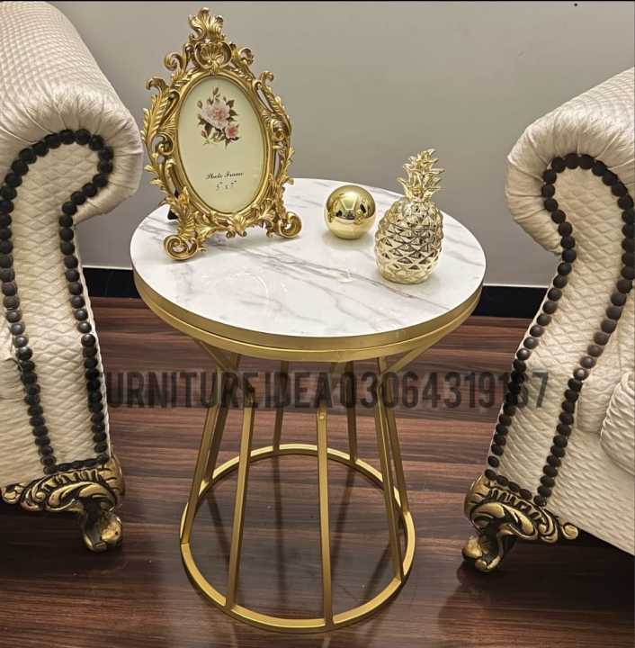 Stylish Metal Frame Coffee Table - 16x16 Inches, 21 Inches Height ...