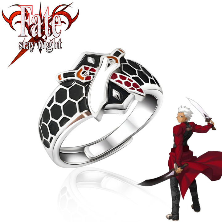 New Anime Fate/stay Night Ring EMIYA Archer Cosplay Unisex Adjustable ...