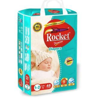 Rocket Economy Pack Baby Diaper Size 2 Small | for 4-9Kg Baby | 48Pcs ...