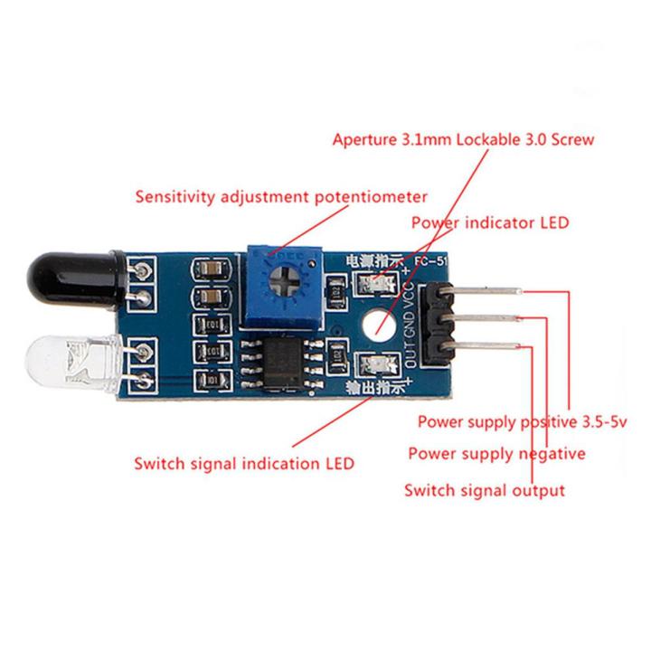 IR Infrared Obstacle Avoidance Sensor Module for Arduino Car Robot 3 ...