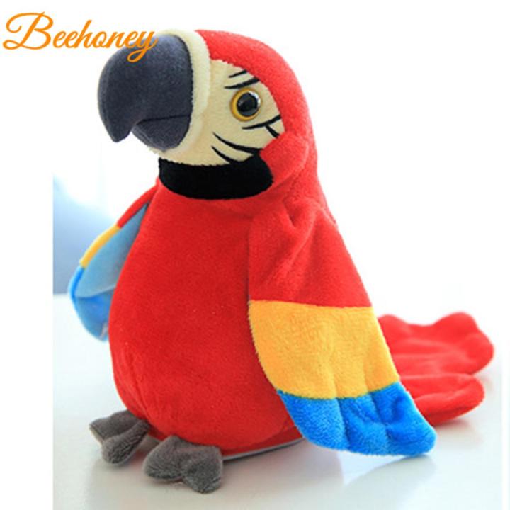 Talking Plush Parrot Toy Funny Repeat Learning Helper Multifunctional ...