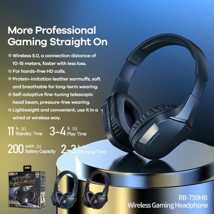 REMAX RB-750HB Heavy Bass TWS Wireless Gaming Headset Computer Gaming ...