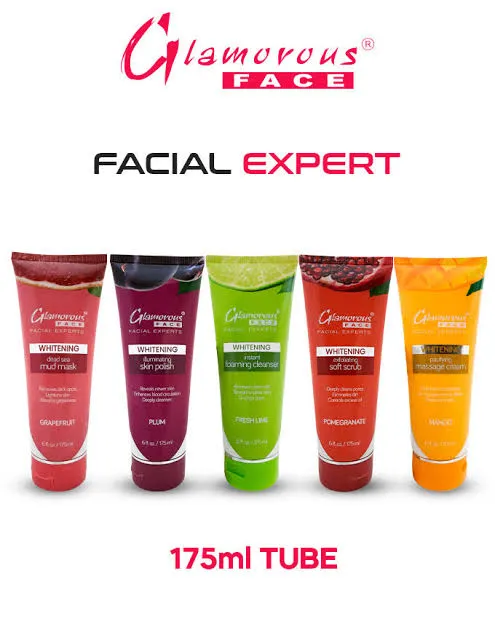 Glamorous Face Complete Facial Kit 5 Tubes And 3 Pumps Foaming Cleanser ...