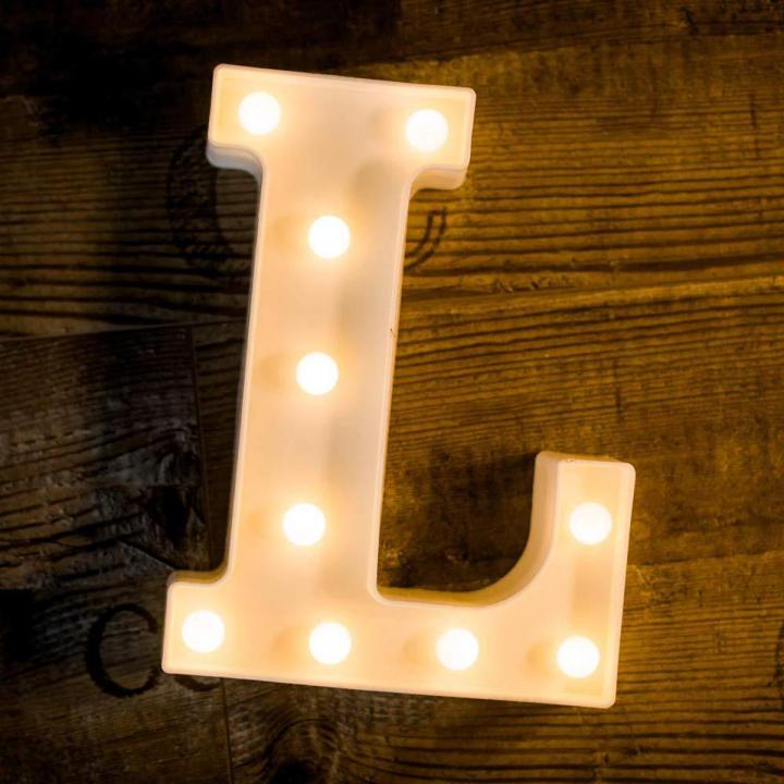 LED Alphabet letter L Lights Alphabet Light Up Marquee Letters Sign for ...