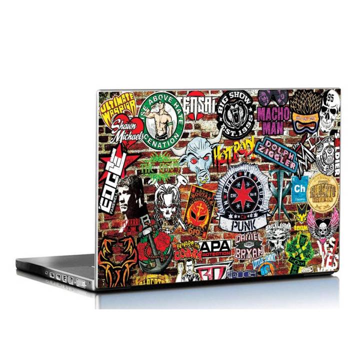 pixelartz wwe hd laptop back cover vinyl sticker 11 12 13 14 15.6 inch ...