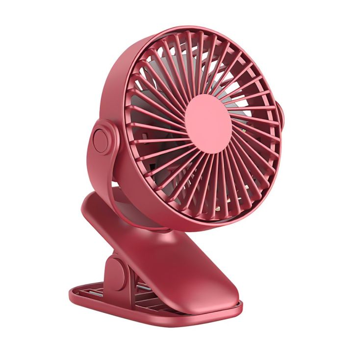 Portable USB Table Fan Clip-on Type Rechargeable Mini Desk Fan 360 ...