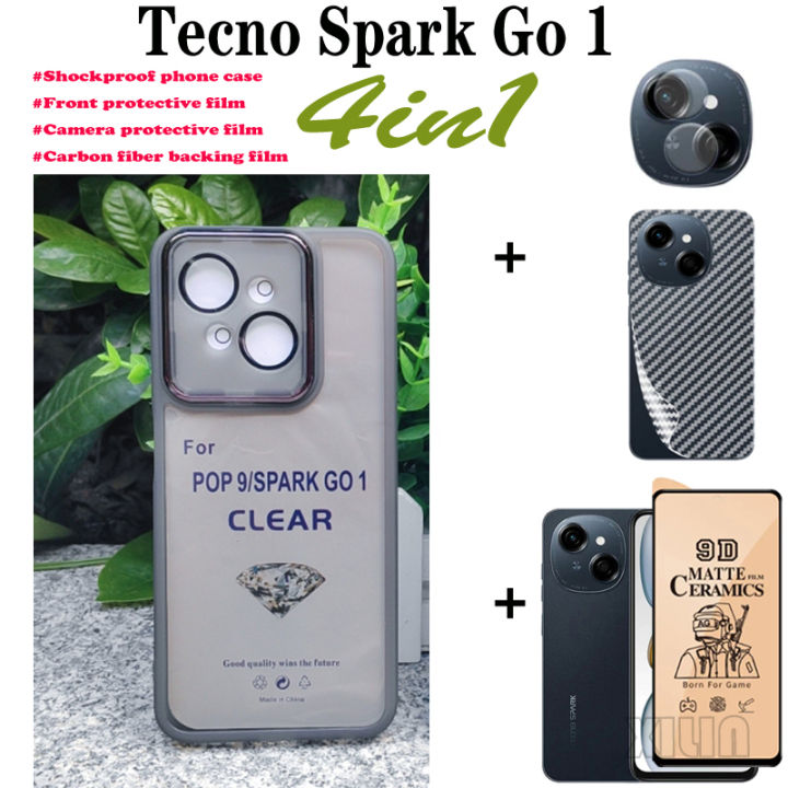 4in1 For Tecno Spark GO 1 / Spark GO 2025 /Tecno POP 9 Color Mirror ...