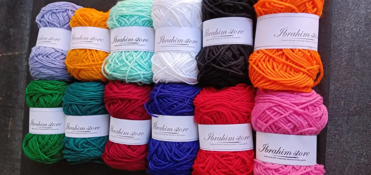 Multicolor 12 yarns Pack 100% Acrylic wool yarn 40gram each ball | Daraz.pk
