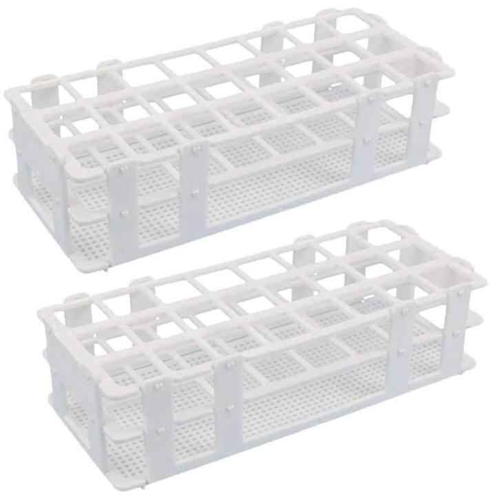 2Pcs Plastic Test Tube Rack 24 Holes Lab Test Tube Rack Holder for 25mm ...