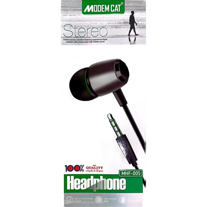 original MODEMCAT handsfree -Deep Base Original earphones with 3.5mm ...