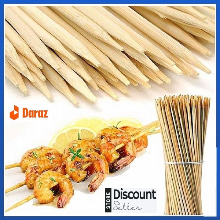 6 Inch | Bar B Q Chicken Shashlik Sticks شاشک | Wooden Bamboo stick For ...