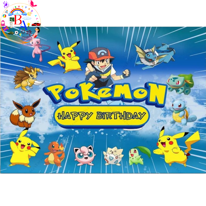 Pokemon Fancy Backdrop Pikachu Theme Fancy Panaflex Pokemon Birthday ...