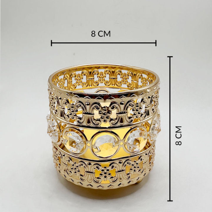 Iron Hollow Candle customised Holder With LED Candle Decored With ...