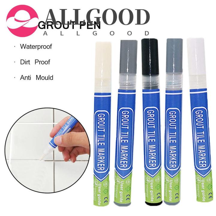 【ALLGOOD】 5 Colors Water Resistant Home Kitchen Tile Grout Pen Instant ...