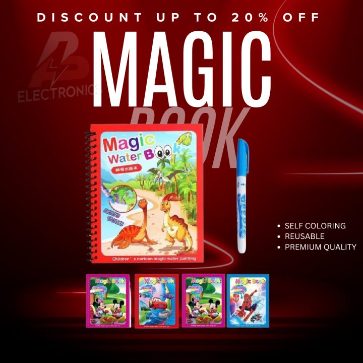 Water Magic Drawing Book for Kids | Reusable Kids Magic Water Coloring ...