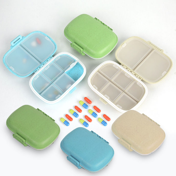 Candy Color Multifunctional 8 Grids Sub-Packing Pill Box Dust-Proof ...