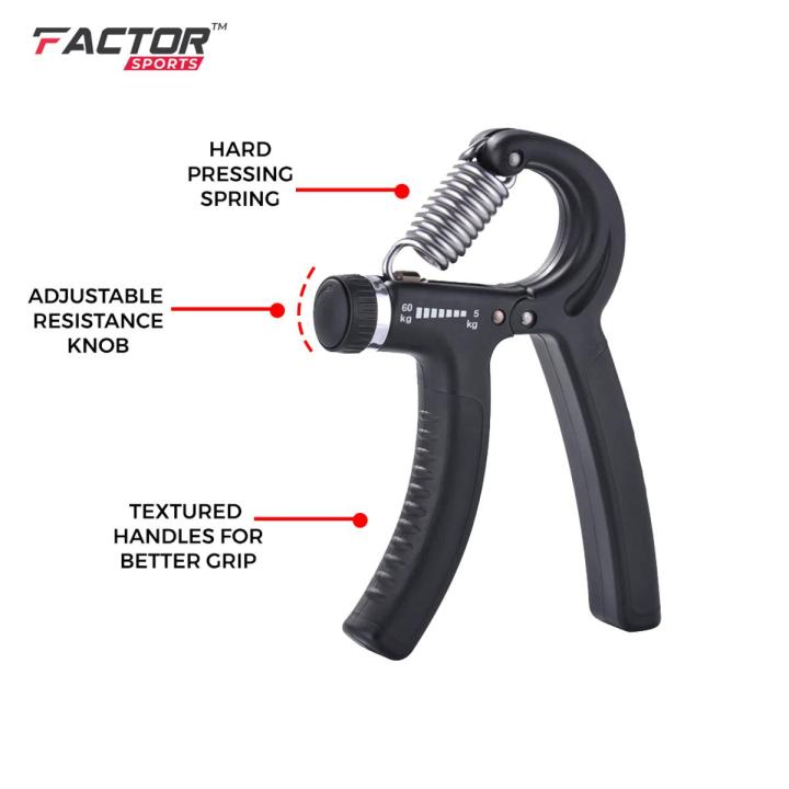 Factor Sports Adjustable Hand Grip Power Exerciser Forearm Wrist ...