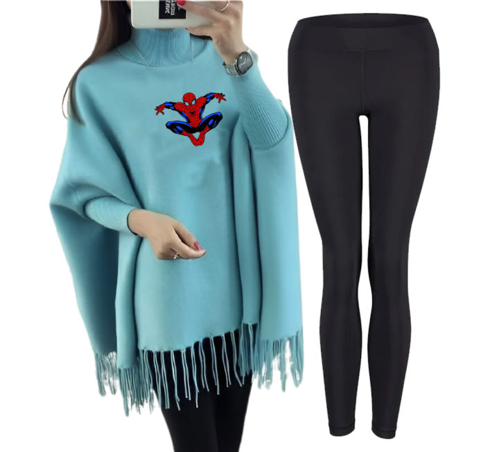 Printed Poncho Winter Fleece Style Ponchu Track suit For Girls and ...