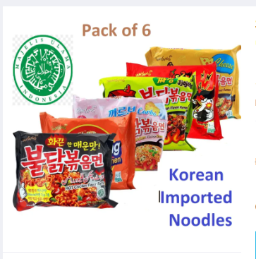 5 Different Packs Of Korean Hot Chicken Flavor Ramen Noodles | Daraz.pk