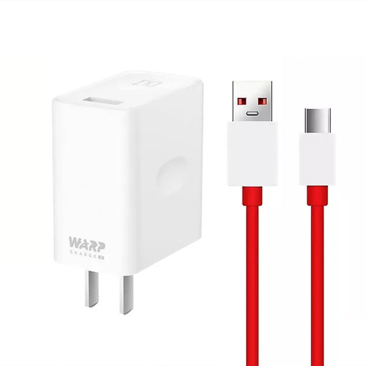 Warp Charger 30W with Fast Charging USB A to USB C Cable for OnePlus 8 ...