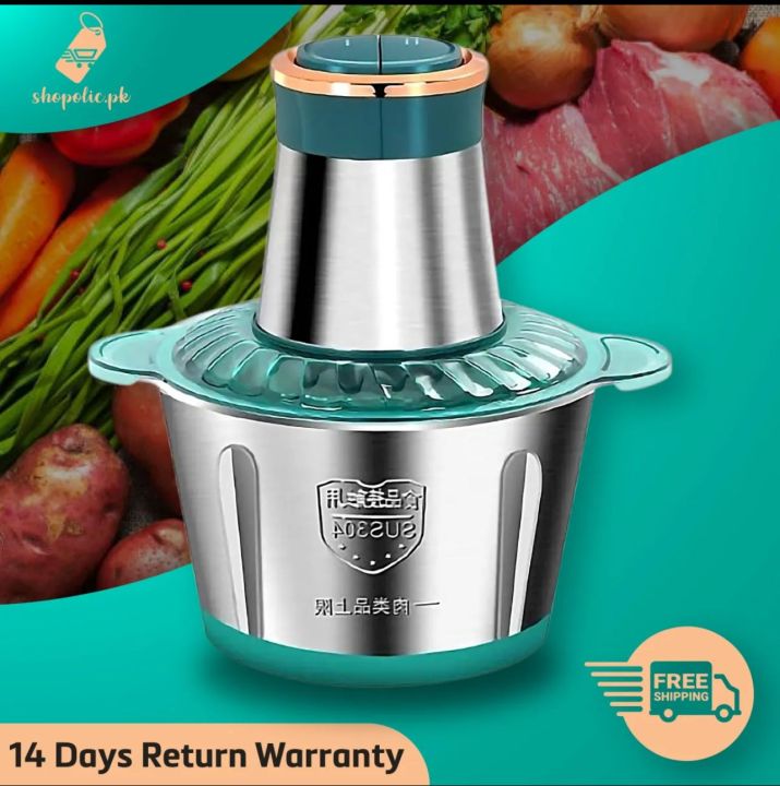 Electric Meat Grinder 2 Liter Chopper-meat chopper - qeema machine - Food Meat Chopper - High ...