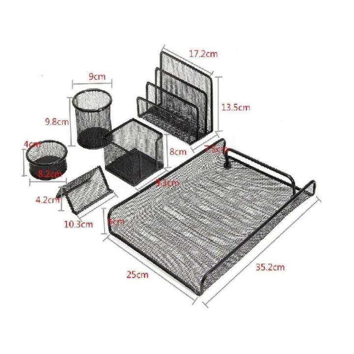 Table Set 6 in 1 metal set letter tray | Daraz.pk