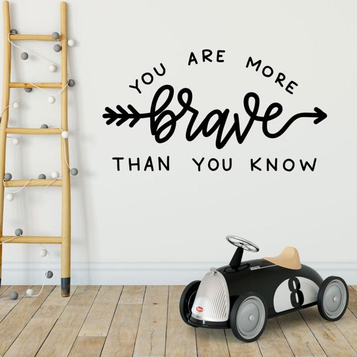 world360-Size.2 x 1 feet-you are more brave Motivational self adhesive ...
