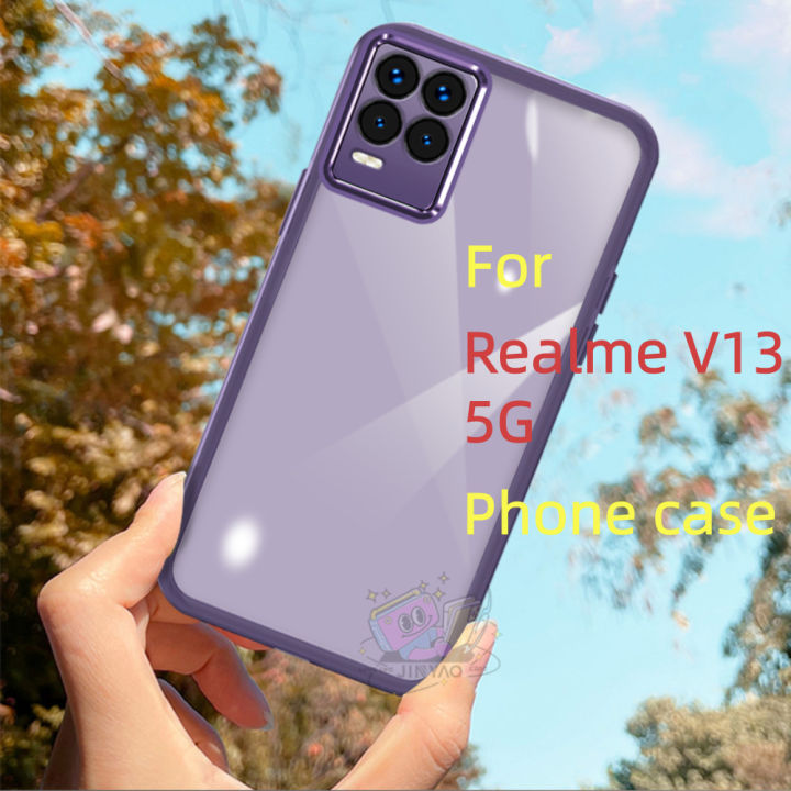 【Personality】For Realme V13 5G Phone case transparent Lens protector ...