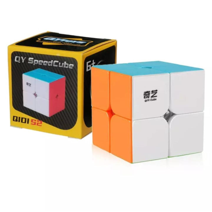 New Qiyi Rubiks Cube 2x2 Orignal stickerless 2024 Model With Adjustbale ...