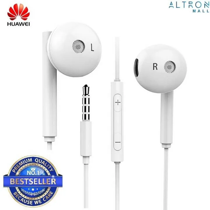 100 Original HUAWEI HONOR Headphone Earphone Handsfree AM115 with Mic Remote Button Daraz.pk