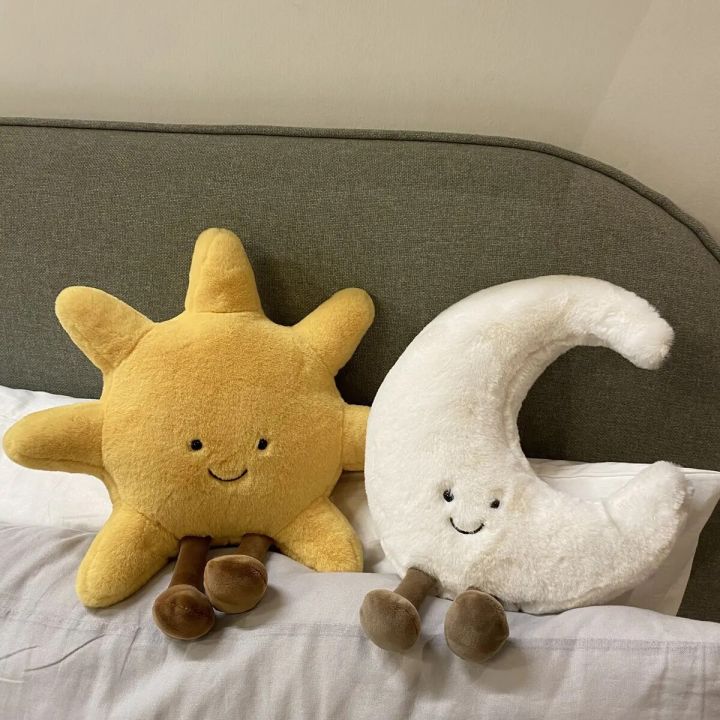 CGGJNUOH Adorable Smile Face Plushie stuffed Toys Funny Sun Moon Soft ...