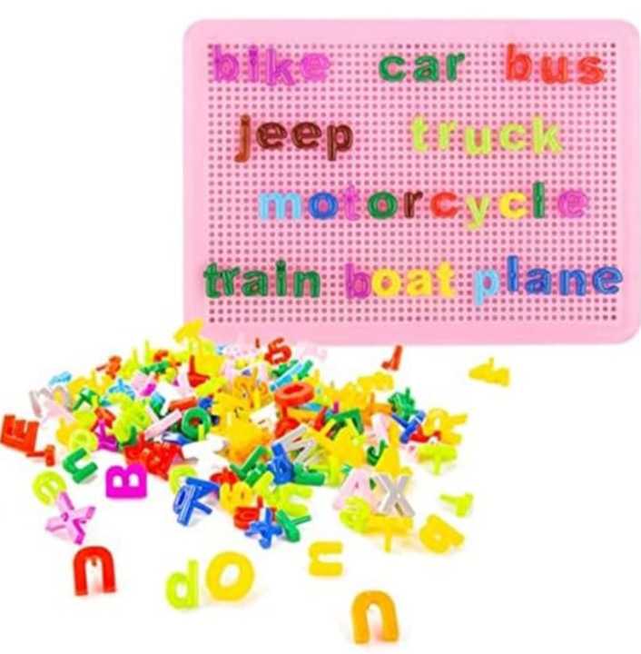 Lovely blocks 182pcs alphabets and numbers pin blocks educational for ...