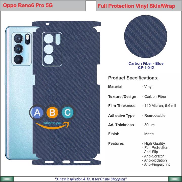 Oppo Reno6 Pro 5G , Full Back Protection Sheet with Four Sides Vinyl ...
