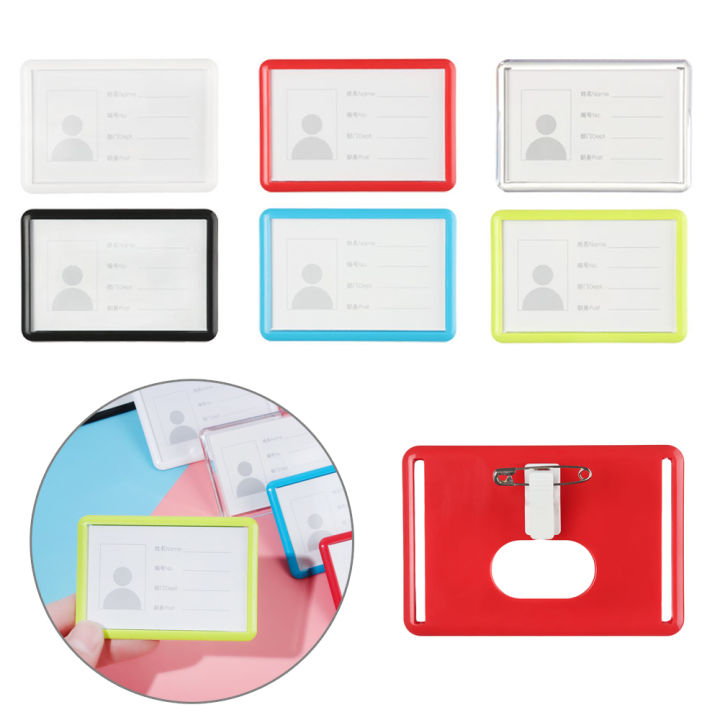 1PC Unisex Work Card Name Tags Business Bank Credit Card Card Bag ID ...