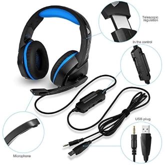GM-14 Pro Gaming Headset 3.5mm Jack Gaming Headset USB Gaming Headset ...
