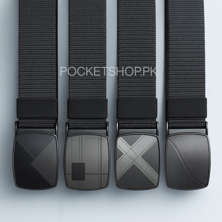 IMPORTED High Quality Metal Buckle Nylon Belts for Men / Dual Color ...
