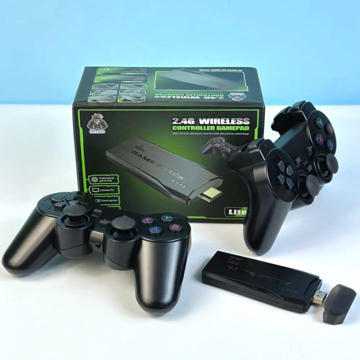 Video Game Stick Lite 4K Console 64G Built-in 20000 Games Retro ...