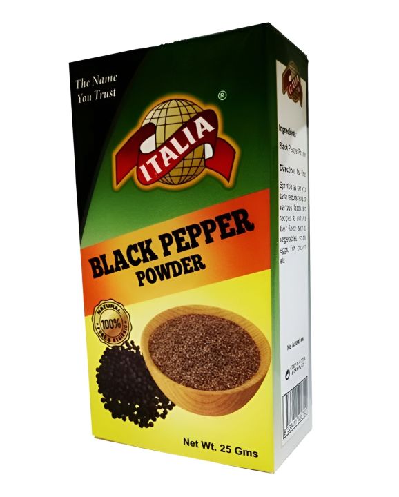 ITALIA Black Pepper Box 25 gm | Daraz.pk