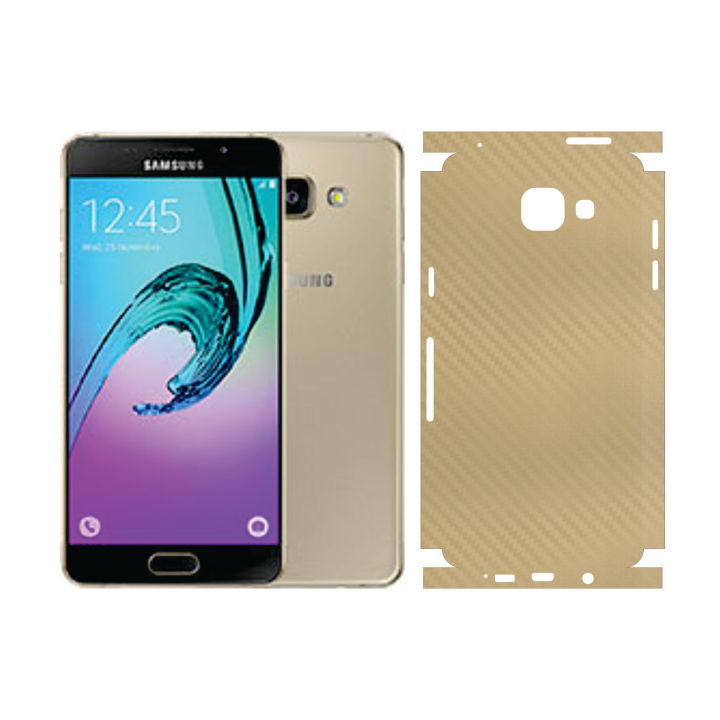 Samsung Galaxy A5 (2016), A510 Back Paper 360 Carbon Golden Sheet Anti ...