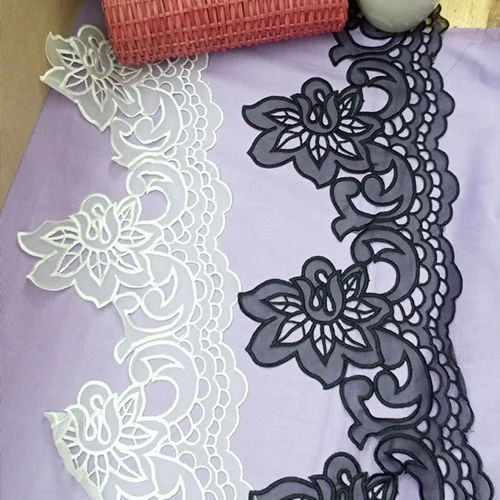 Cutwork Embroidered Lace - Black & White Color Available | Daraz.pk